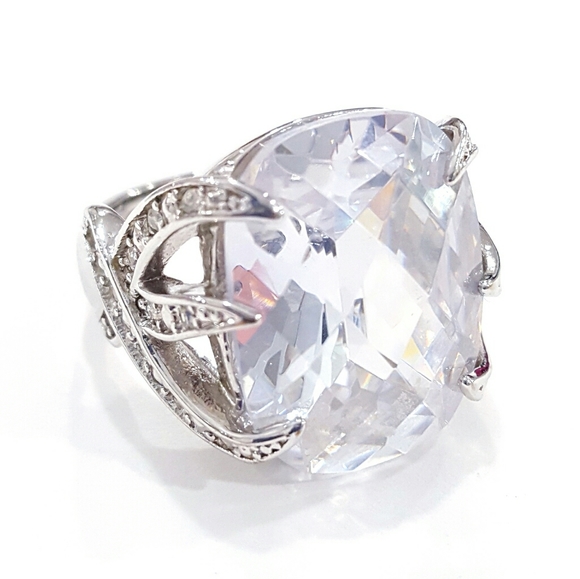 NV | Jewelry | Vintage Nv Nevada Silver Mine Big Cz Claw Ring | Poshmark